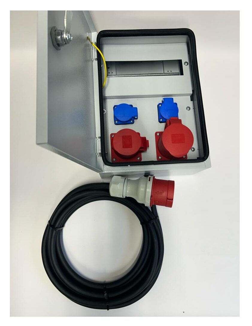 IP54 Metall Stromverteiler Wandverteiler CEE 32A 16A 2x230V mit Kabel ...
